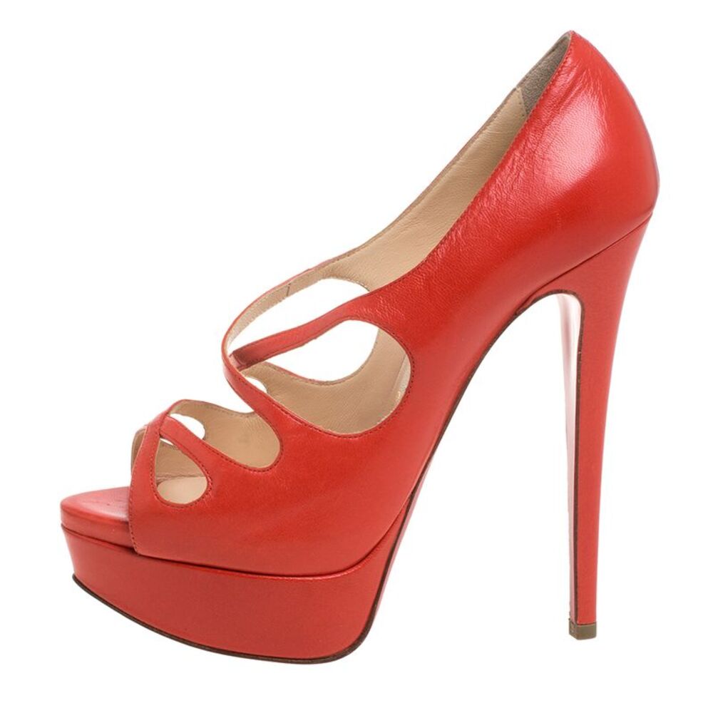 Christian Louboutin | Shoes | Christian Louboutin Orange Leather ...